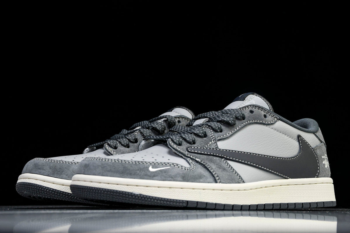 Travis Scott AJ1 Low x Stussy 'Grey' (Custom) – Drip Locker USA