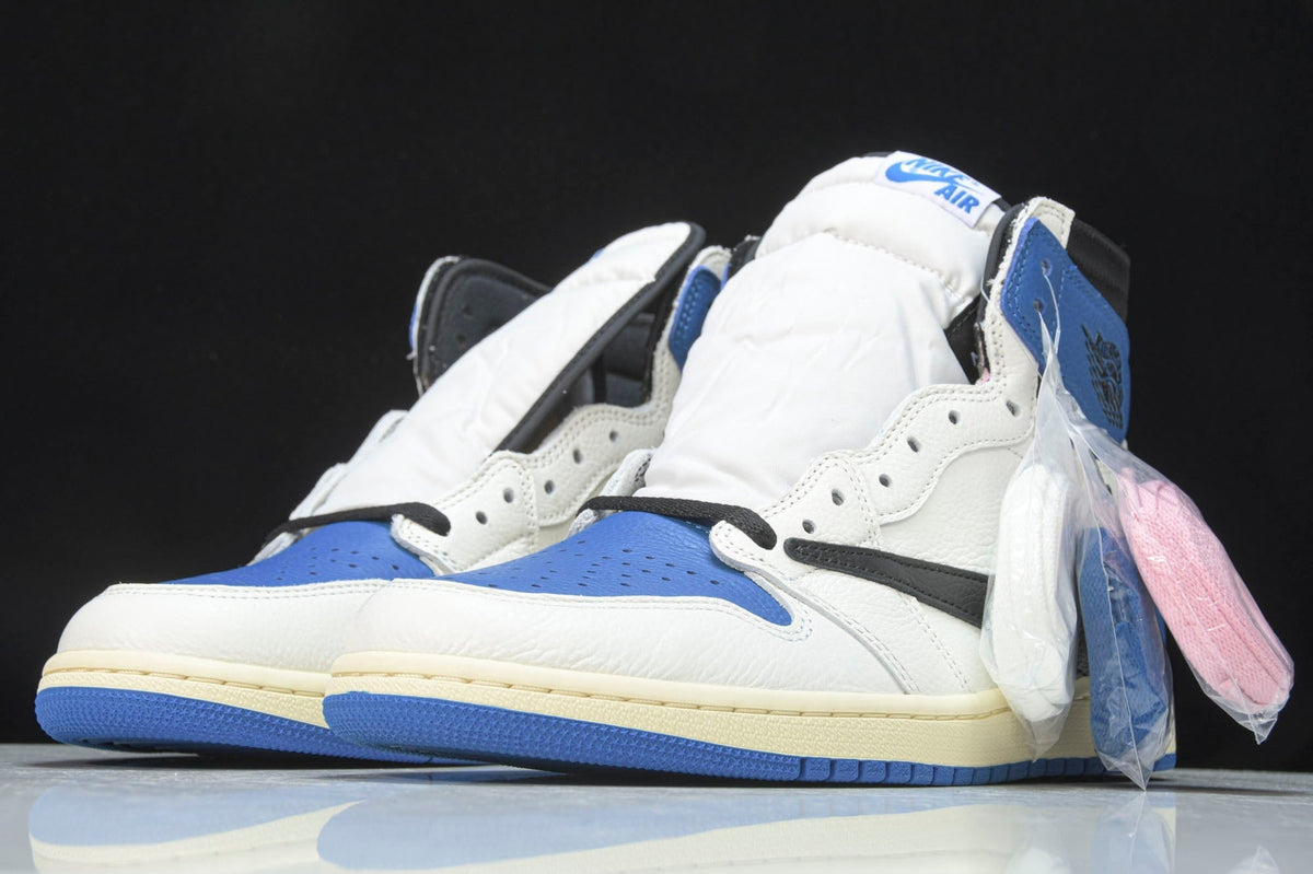 Travis Scott AJ1 Retro High x Fragment ‘Military Blue' – Drip Locker USA